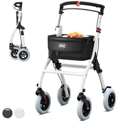 Narrow Rollator Walker for Seniors Small Spaces Indoor Foldable ...