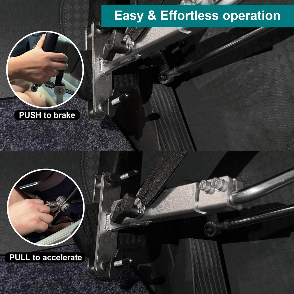 Hand Controls for Disabled Drivers Push & Pull Brake Clamp All Metal ...