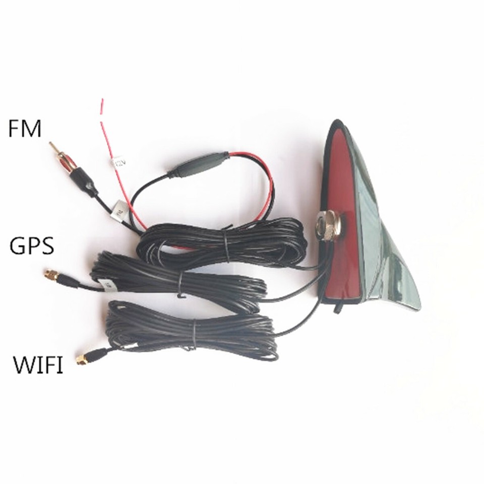 Car Signal Aerials Shark Fin Antenna FM/AM Auto Roof GPS Navigation ...