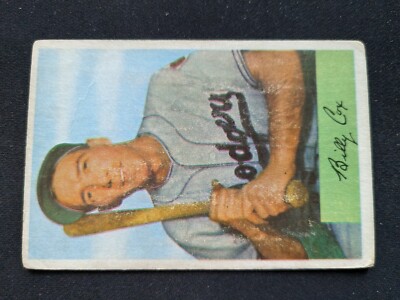 1954 Bowman Baseball Card # 26 Billy Cox - Brooklyn Dodgers (VG) | eBay