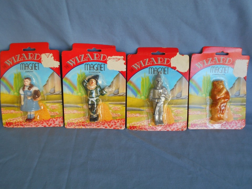 Wizard of Oz Figure Magnets 4" 1989 Dorothy Scarecrow Tin Man Lion Oz ...