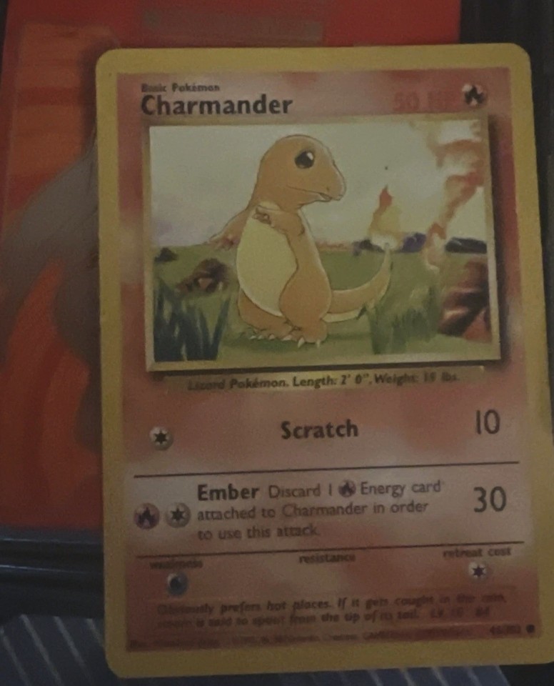 Charmander Pokemon Card 46/102 Original 1995 Base Set Super Rare | eBay