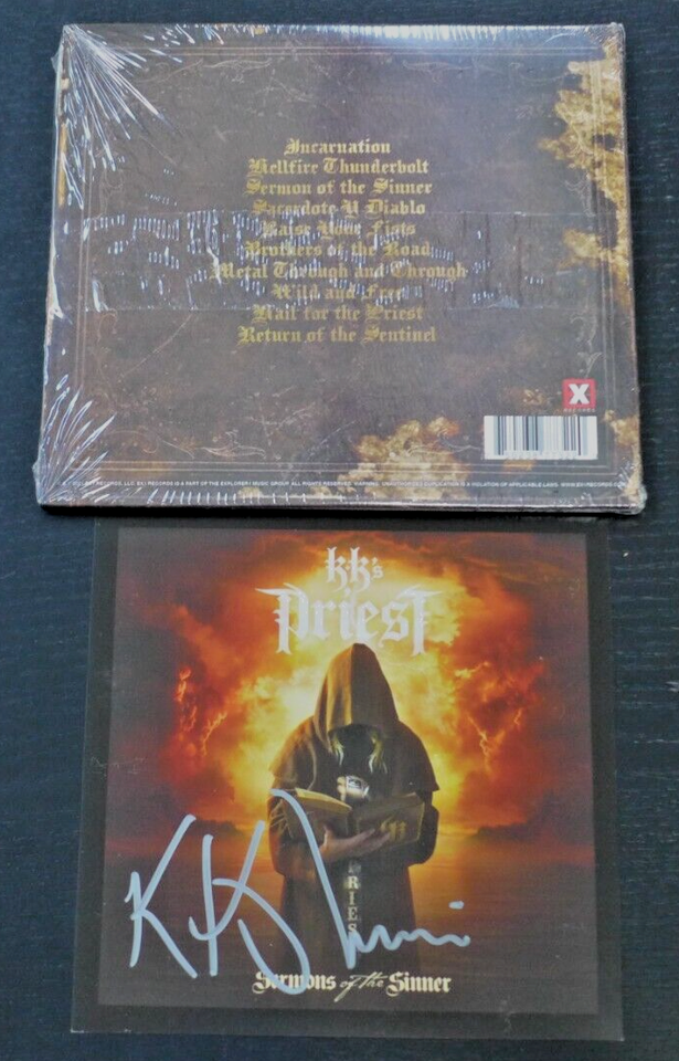 KK's PRIEST- KK DOWNING AUTOGRAPHED"SERMONS OF THE SINNER"SIGNED ...