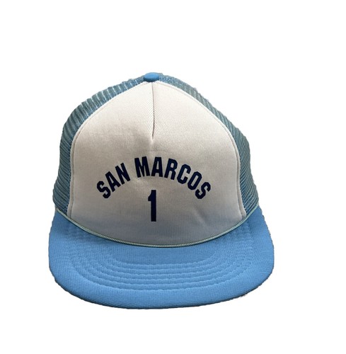 Vintage San Marcos 1 Hat Cap SnapBack Trucker Blue Thin Rope | eBay