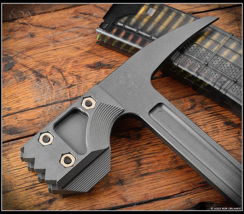 RMJ Tactical Hammer Snuggles S7 Limited Edition Tungsten Body Black G10 ...