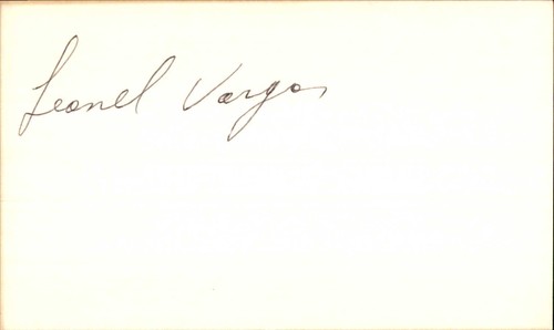 Leo Vargas Signed 3x5 Index Card Cut 1977-86 Diablos Rojos del Mexico ...