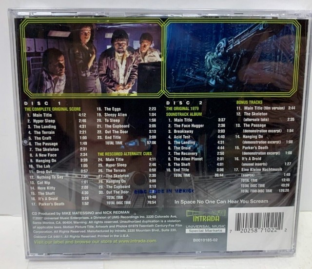 Alien (Complete Original Motion Picture Soundtrack) by Jerry Goldsmith ...