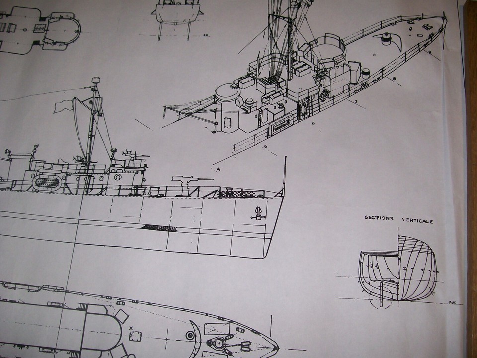 173ft sub chaser boat ship plan | eBay