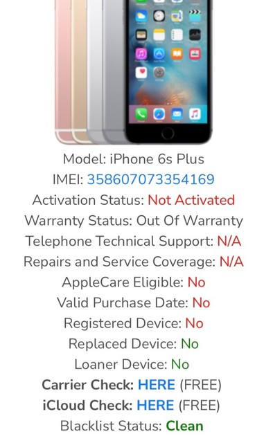 Apple iPhone 6s Plus - 32GB - Space Gray (T-Mobile) A1687 (CDMA + GSM ...