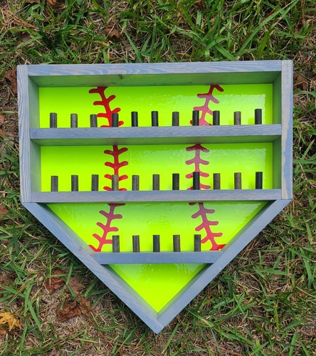 Personalized Wooden Softball Ring Holder/Display. Handmade. Custom made ...