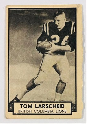 1962 TOPPS CFL #14 TOM LARSCHEID (R) BRITISH COLUMBIA LIONS All ...