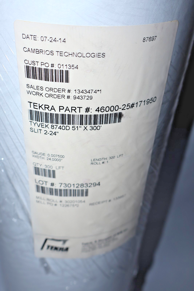 Tyvek 8740D 24 inches by 300 feet roll | eBay