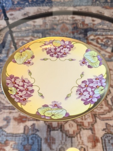 PNT Porcelain Floral Design Hand Painted 8.25” Plate Signed Arnold ...