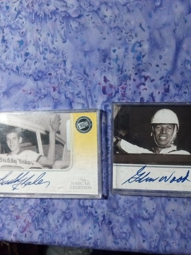 Two Press Pass NASCAR Legends Autographed Cards Buddy Baker And Glen ...