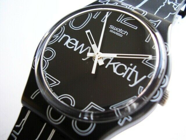 LINES IN THE SKY! Swatch NY Skyline by BILLY THE ARTIST! Near Mint-RARE ...