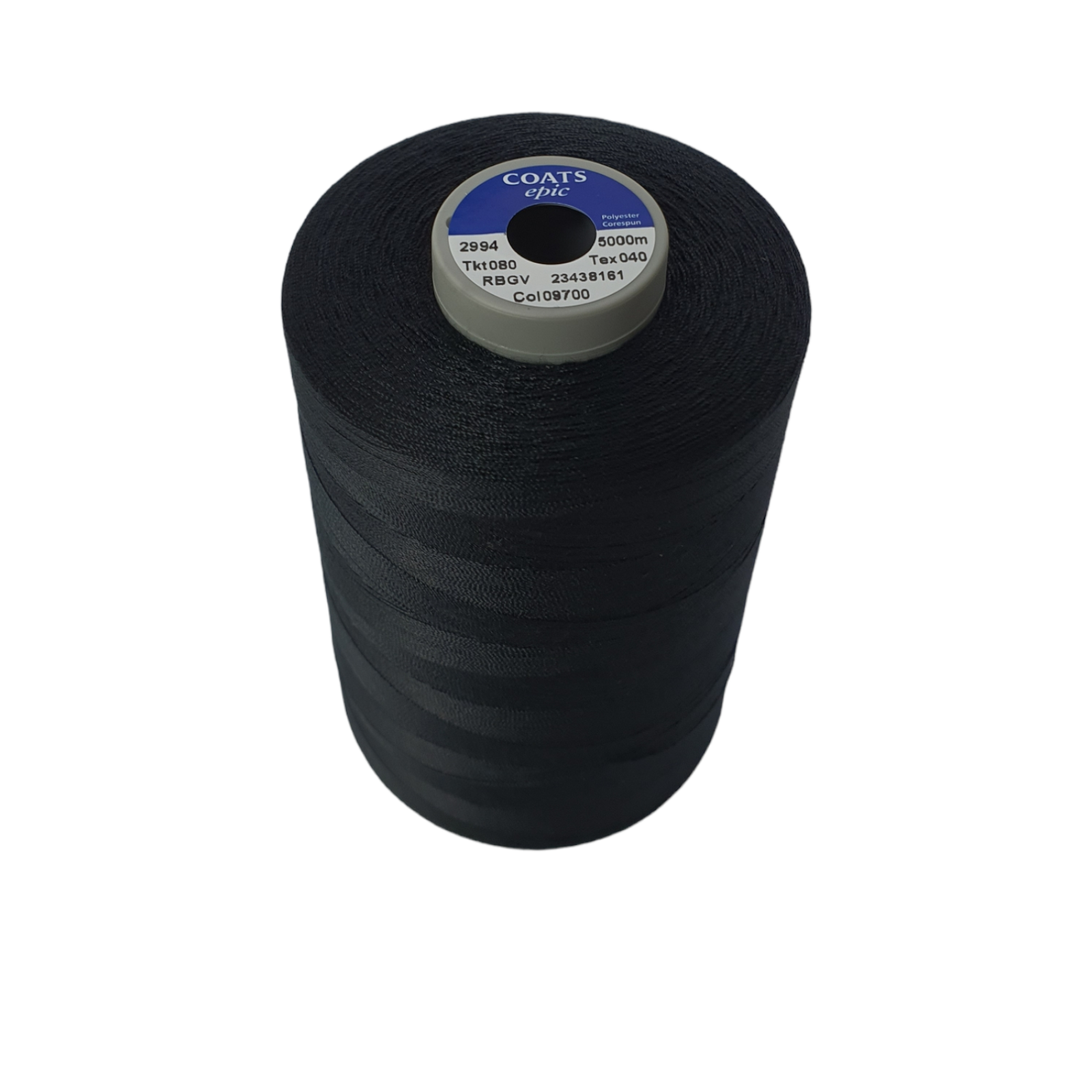 BLACK COATS SEWING THREAD EPIC TKT80 5000m CONE SUPERIOR POLYESTER ...