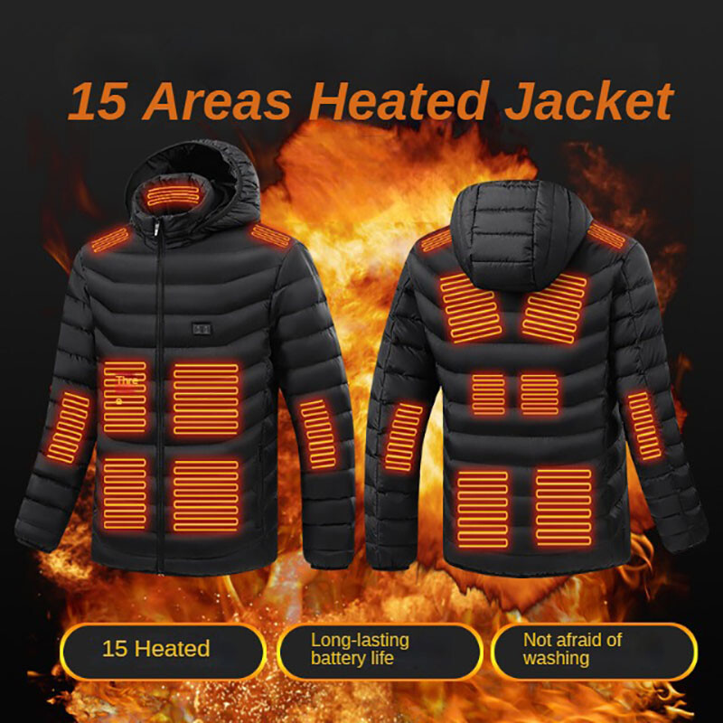 Heated Coat Winter Body Warm Electric USB Jacket Men Women Thermal ...