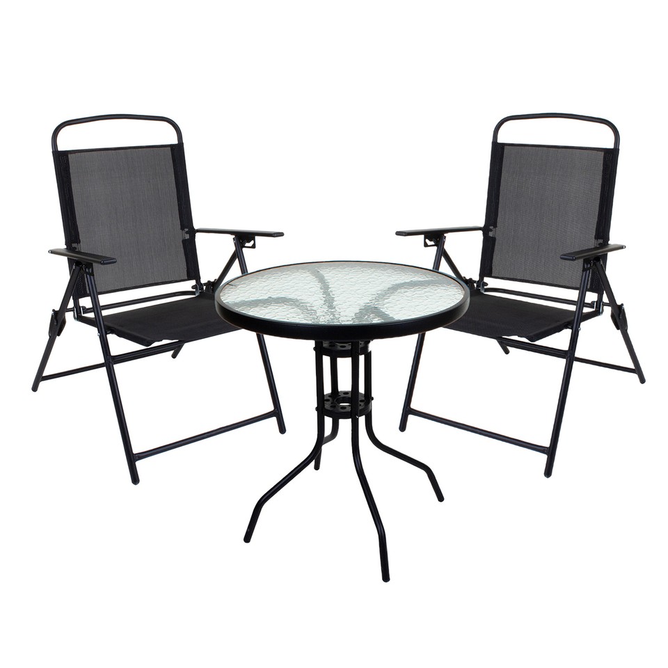 Bistro Sets Folding 3 Position Chair Table Patio Garden Outdoor ...
