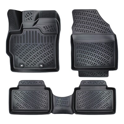 Car Floor Mats Liners For Toyota Yaris 2020-2025 All Season Heavy Duty ...