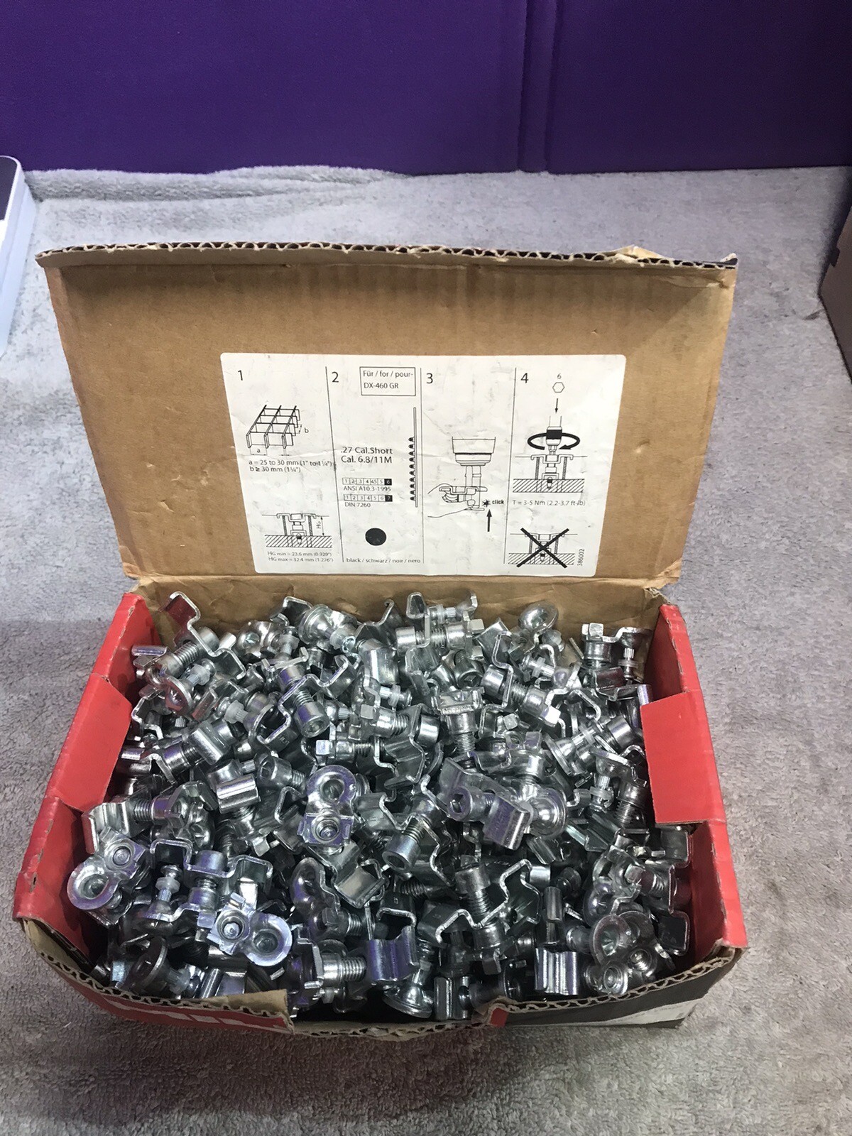 Hilti X-GR RU 25/30 CR20 P8 384239 Grating Clips W Bolt Box of 138 Each ...