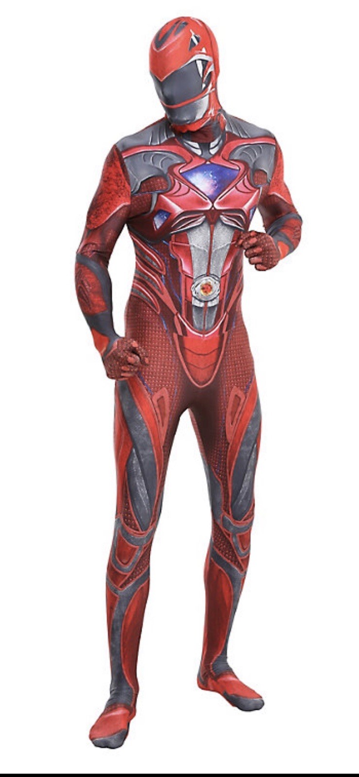 Mens Red Power Rangers Zentai Spandex Skinsuit Speeds… - Gem