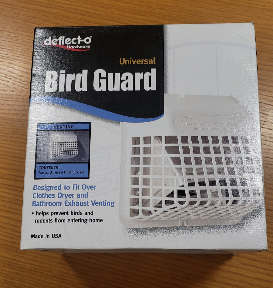 Deflecto Universal Bird Guard, Fits 3" to 4" Vents, White | eBay