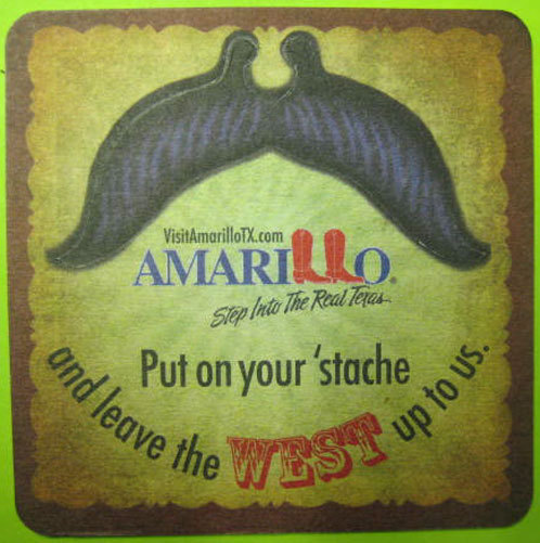 BIG TEXAN STEAK RANCH & BREWERY Beer COASTER Mat w/ GIRL & STACHE ...