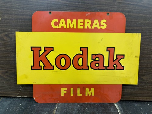 vintage kodak advertising hanging metal sign 2 sided retro | eBay