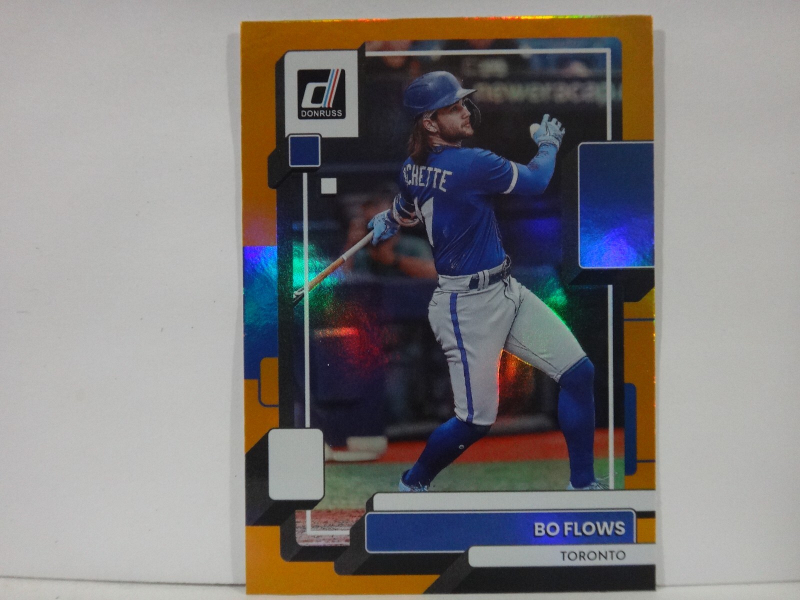 2022 Panini Donruss Variation Holo Orange Bo Bichette (Bo Flows) #170.2 ...