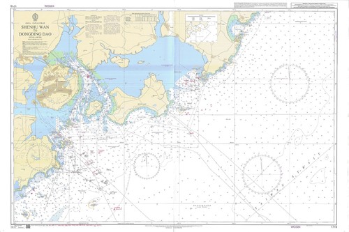 1719 Shenhu Wan Dongding Dao China Taiwan Strait Chart Map Marine Wall ...