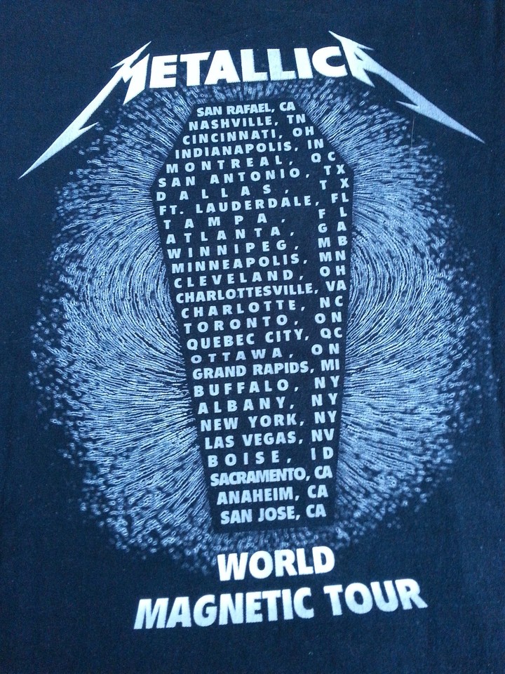VTG Y2K Anvil Metallica World Magnetic Tour 2009 Band Music Graphic T ...