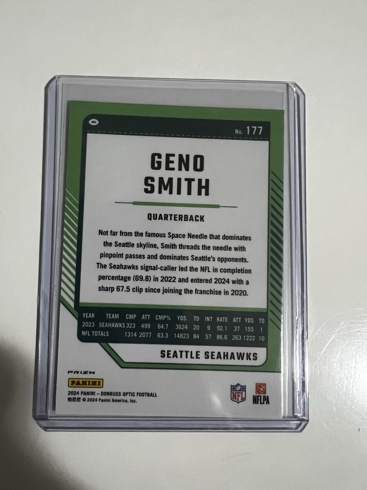 2024 Panini Donruss Optic Geno Smith Blue Stars Prizm Card | eBay