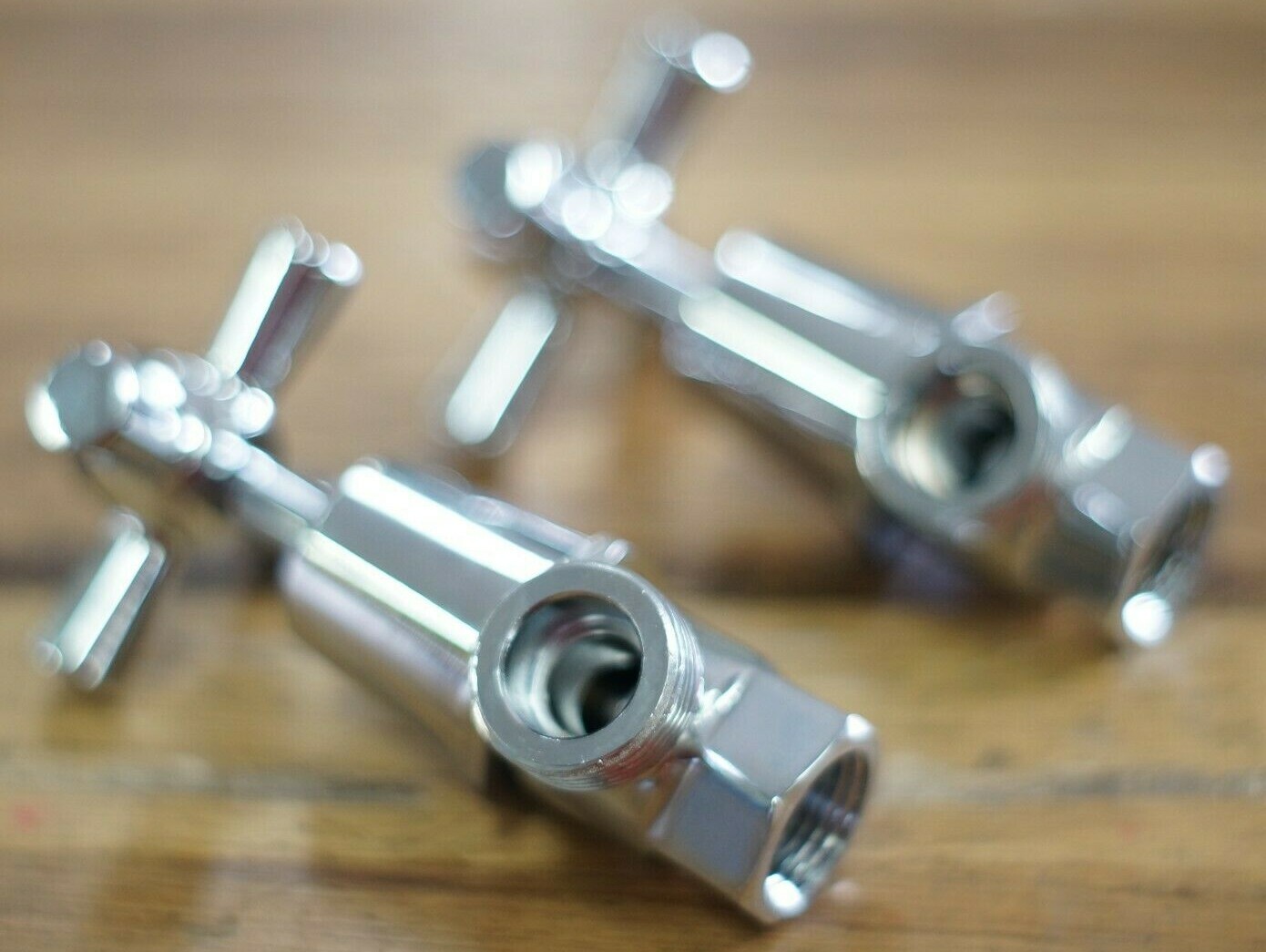 Washing Machine Outlet & Spindle Set With Chrome Tap Handles & Chrome ...