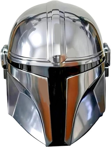 Mandalorian Helmet 18 Gauge Steel Medieval Boba Fett Helmet, Silver ...