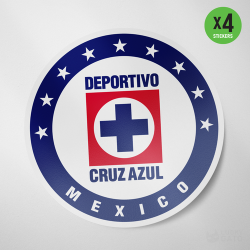 Cruz Azul Mexico 4 Pack Sticker Vinyl Decal Calcomania Soccer Futbol ...