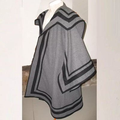 New Women Cape Grey and Black Wool Cloak Shoulder Cape SALE Expedited ...