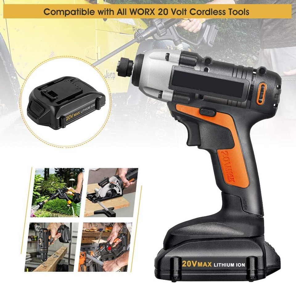 6.0Ah 20V Max Lithium Battery For WORX WA3520 WA3575 WA3578 WA3525 ...