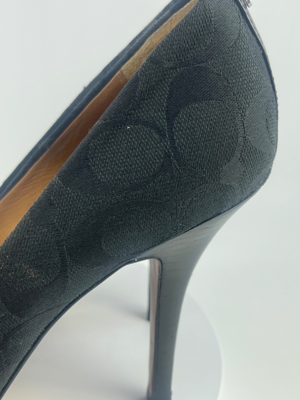 COACH Women’s 9 Jacquard Heel Pump Monogrammed Fabric… - Gem