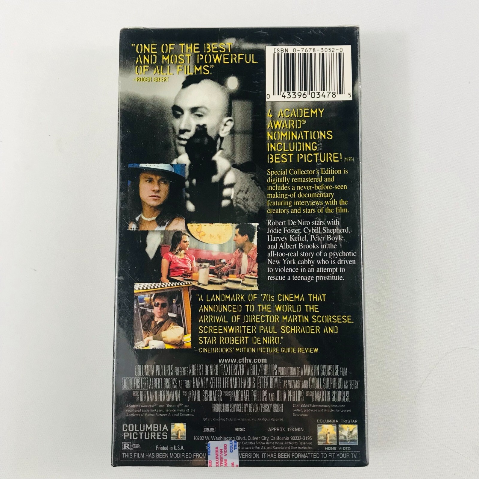 Taxi Driver VHS New Sealed Collectable Robert DeNiro Jody Foster 1976 ...