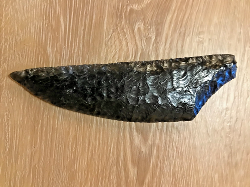 Obsidian knife blade, primitive weapon, black lace, DIY ancient knife 5 ...