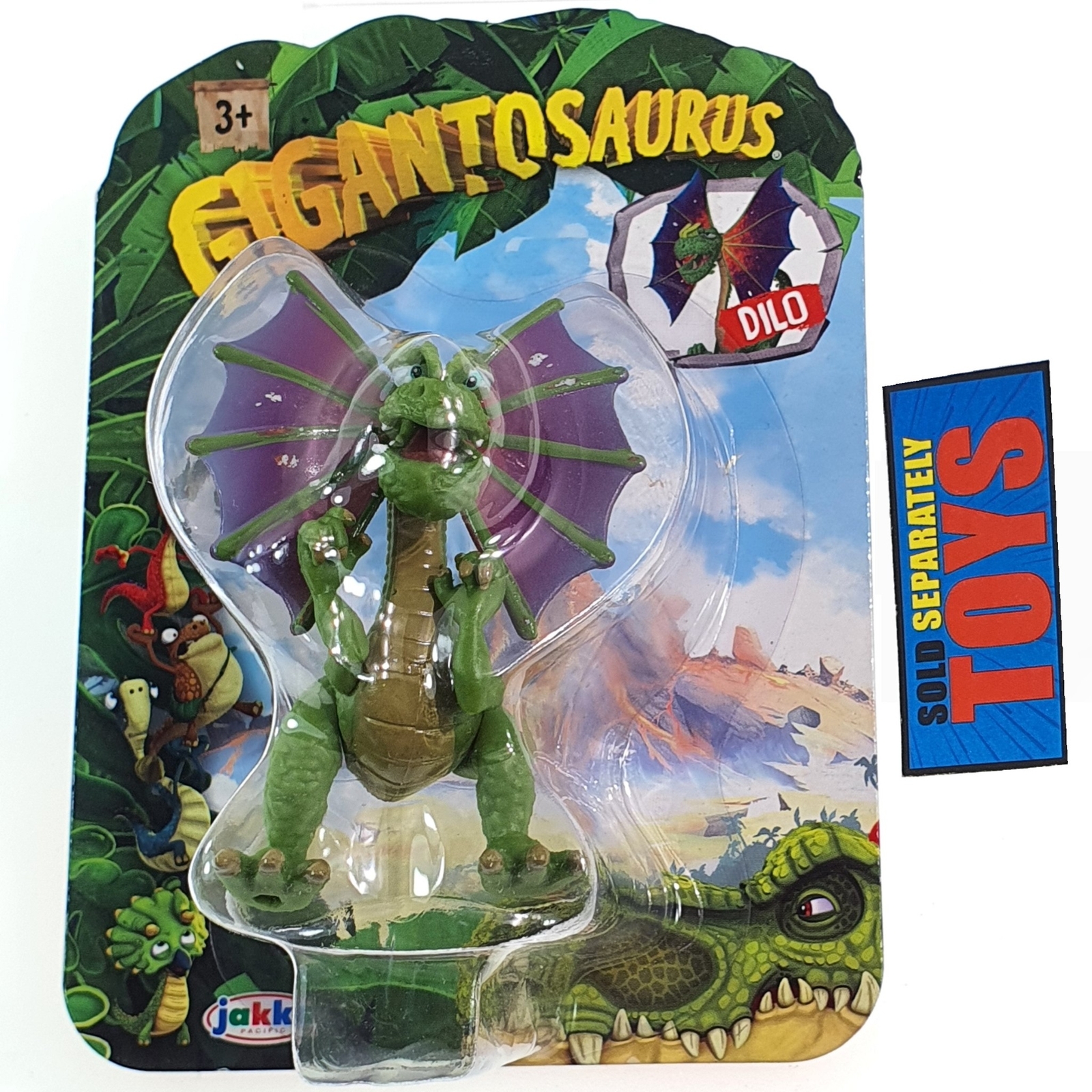 Gigantosaurus DILO dragon dinosaur Jakks Pacific articulated 3" figure ...