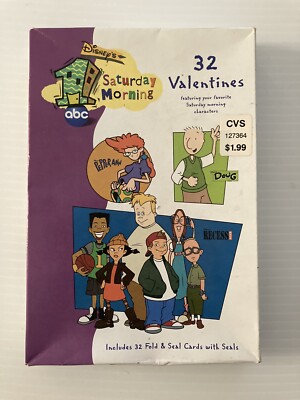 Disney 2000 Saturday Morning Cartoons Valentines Doug,recess,pepper Ann ...