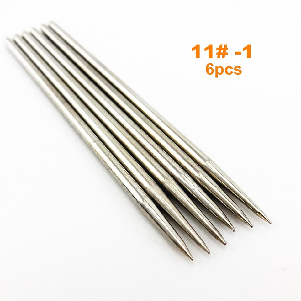 6pc 11#-1 Leather Craft Shoemaker Cobbler Sewing Stitching Round Awl ...