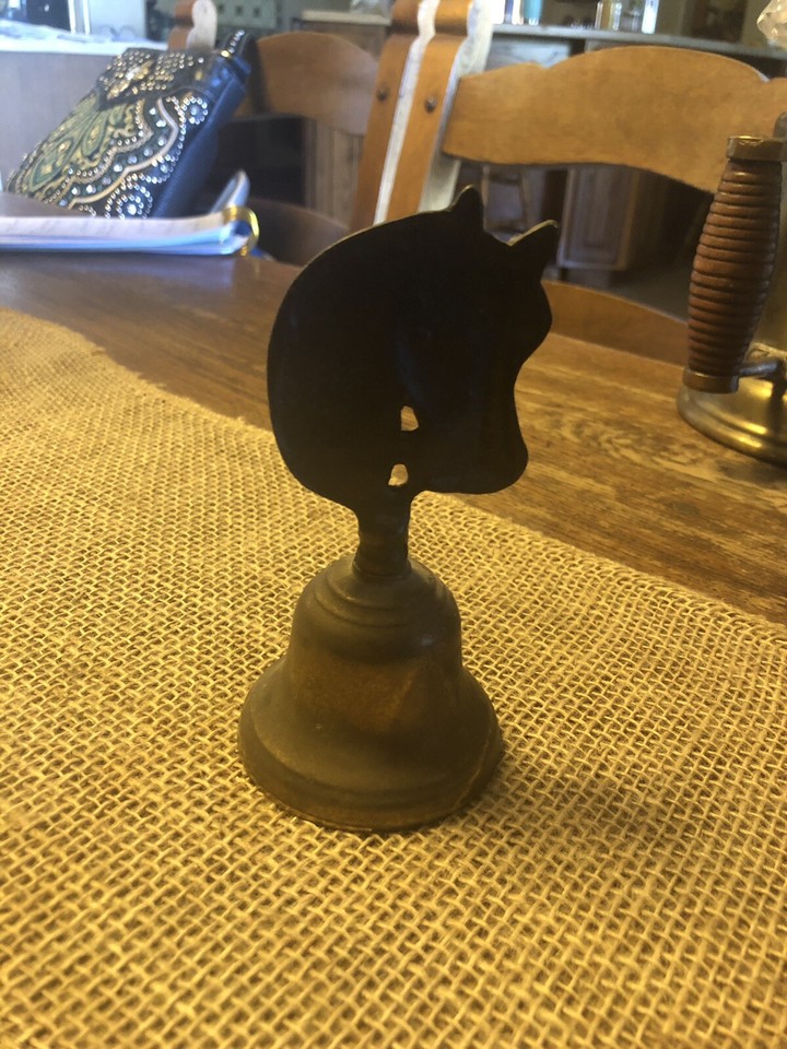 Antique Small Brass Horse Head Bell | eBay