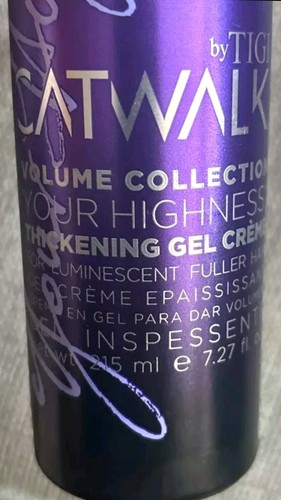 TIGI Catwalk Your Highness Thickening Gel Creme Luminescent Fuller Hair ...