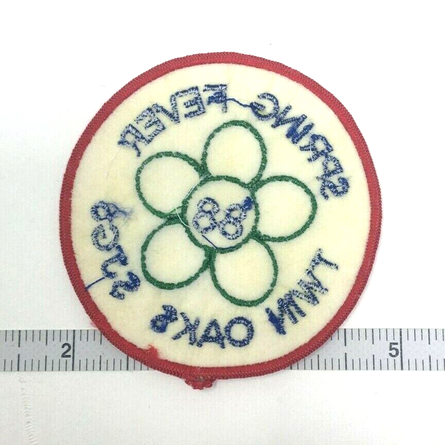 PATCH GSA Girl Scouts Spring Fever Twin Oaks '88 1988 SJGS Red Yellow ...
