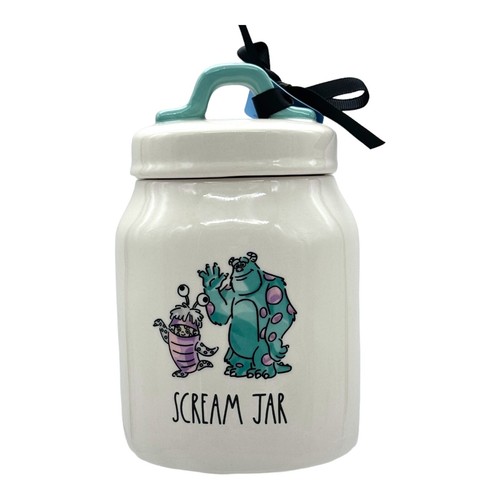 Rae Dunn Monsters Inc Pixar SCREAM JAR Canister Sully and Boo Mike ...
