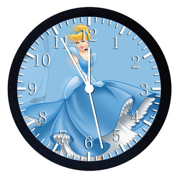 Disney Cinderella Black Frame Wall Clock Nice For Decor or Gifts W99 | eBay