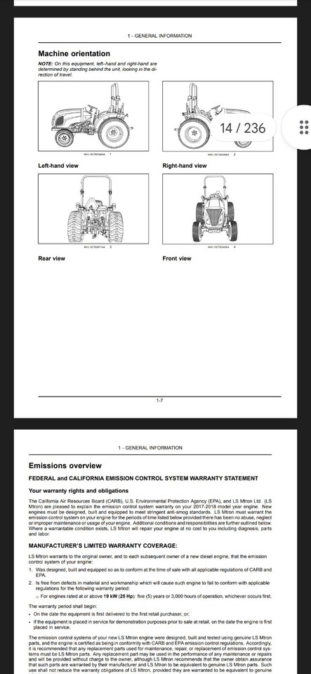 NEW HOLLAND WORKMASTER 35 40 OPERATOR’S PDF MANUAL 236 pages | eBay