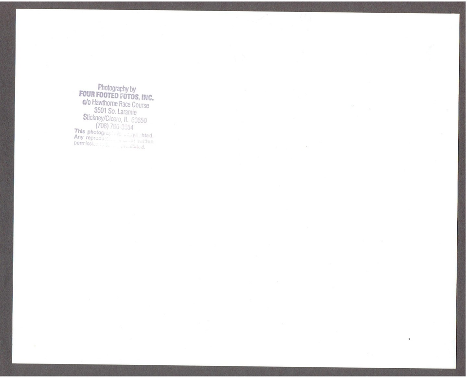 HAWTHORNE HORSE RACE COURSE 11/14/92 DOUBLE JEOPARDY 8" x 10" Track Win ...